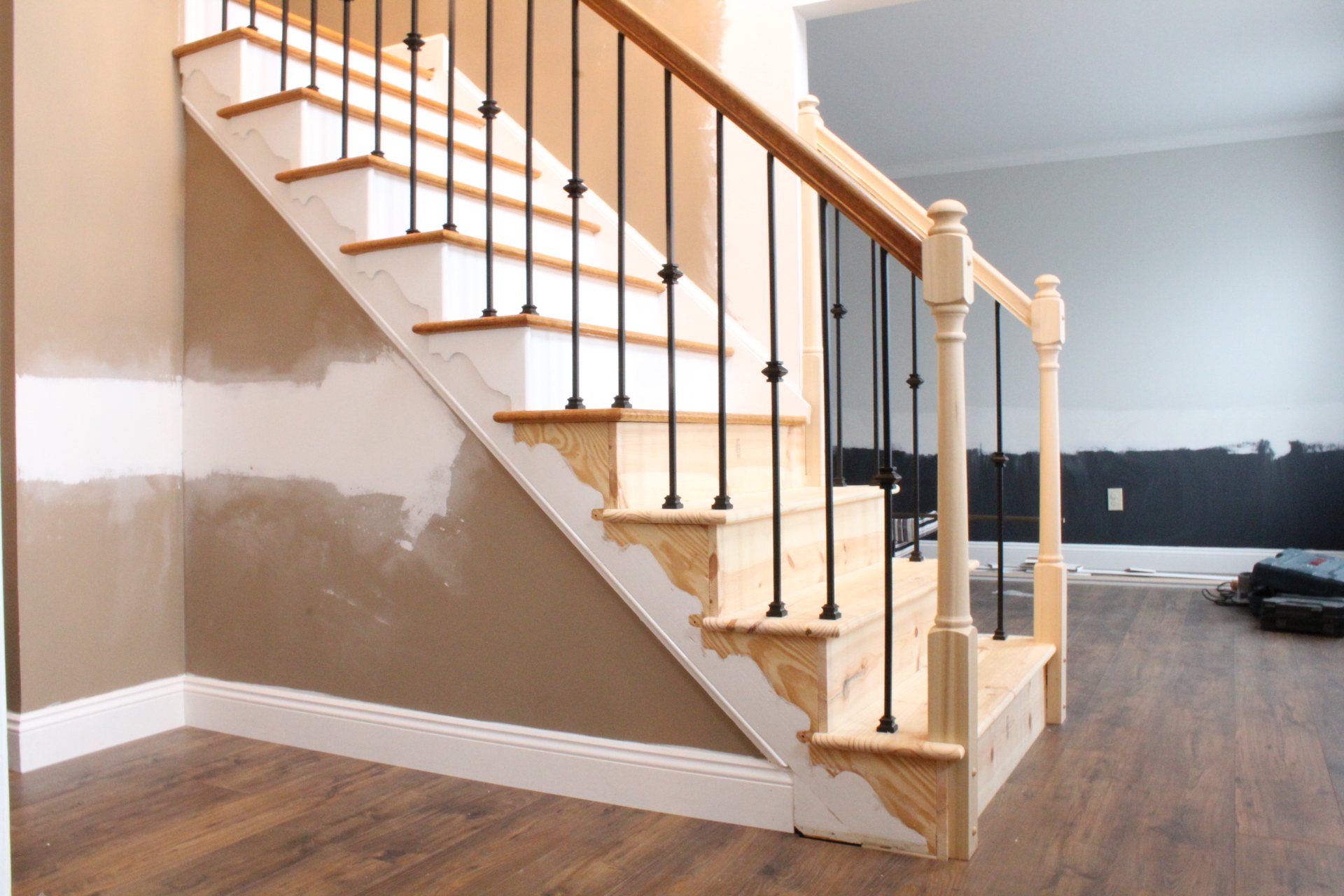 A Renovation Story Changing Wood Stair Balusters To Iron 8 Steps With